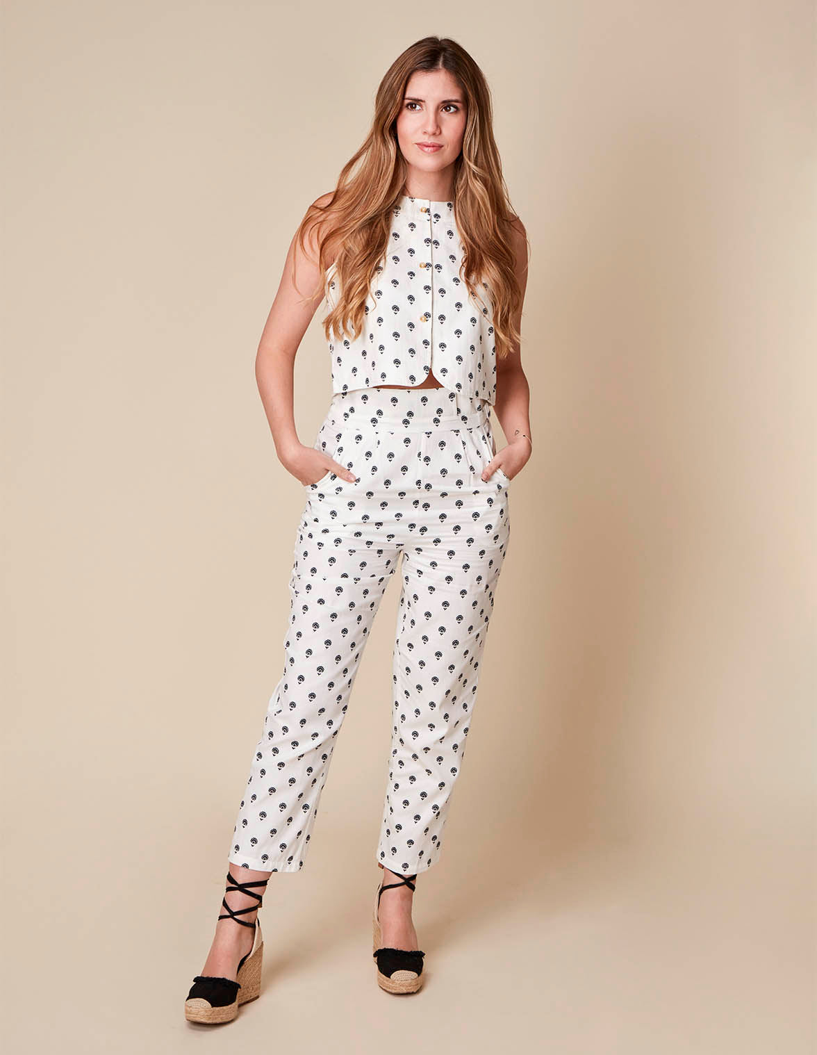 Pantalon Madre Estampado Color Blanco Roto | Ropa Mom | Gocco – Gocco ...